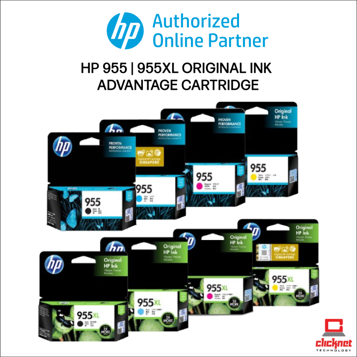 HP 955/955XL Original BK/C/M/Y Ink Cartridge L0S72AA/L0S63AA/L0S66AA ...