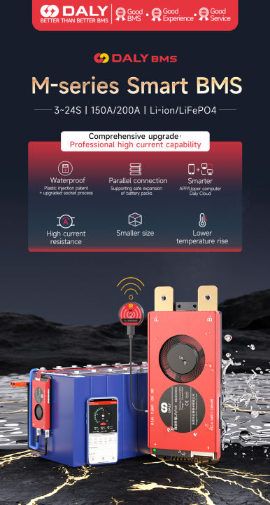 Daly Smart BMS with WiFi Function 12V 24V 36V 48V 60V 72V 18650 Batt 4S ...