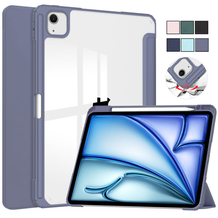Acrylic Clear Hard Stand Cover for iPad Air 2024 Case M2 for iPad Air ...