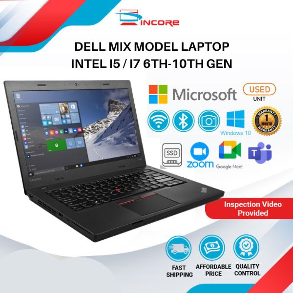 DELL MIX MODEL LAPTOP INTEL I5 / I7 6TH-10TH GEN Laptop Notebook Budget ...
