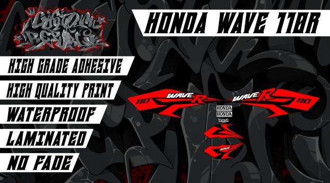 Honda Wave 110R Decals Set | Lazada PH