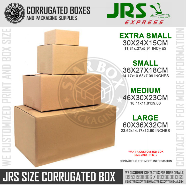 Starbox Corrugated Box JRS EXPRESS Size Corrugated Shipping Kraft Box ...