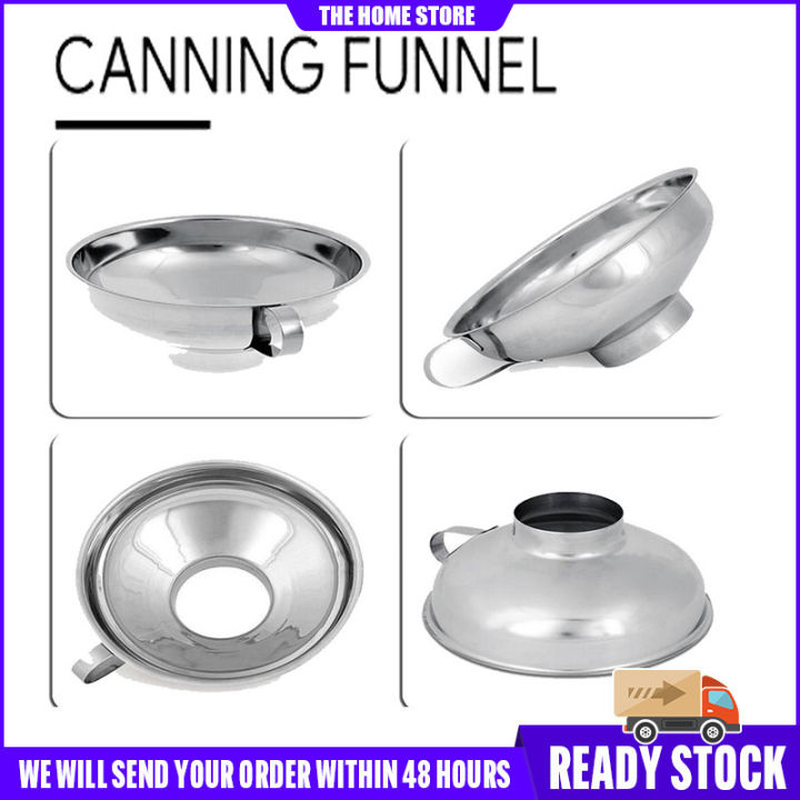 Canning Funnel Stainless Steel Wide Mouth Canning Funnel Hopper Filter ...
