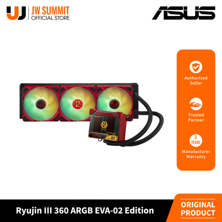 Asus ROG Ryujin III 360 ARGB EVA-02 Edition AIO 120mm Magnetic Radiator ...