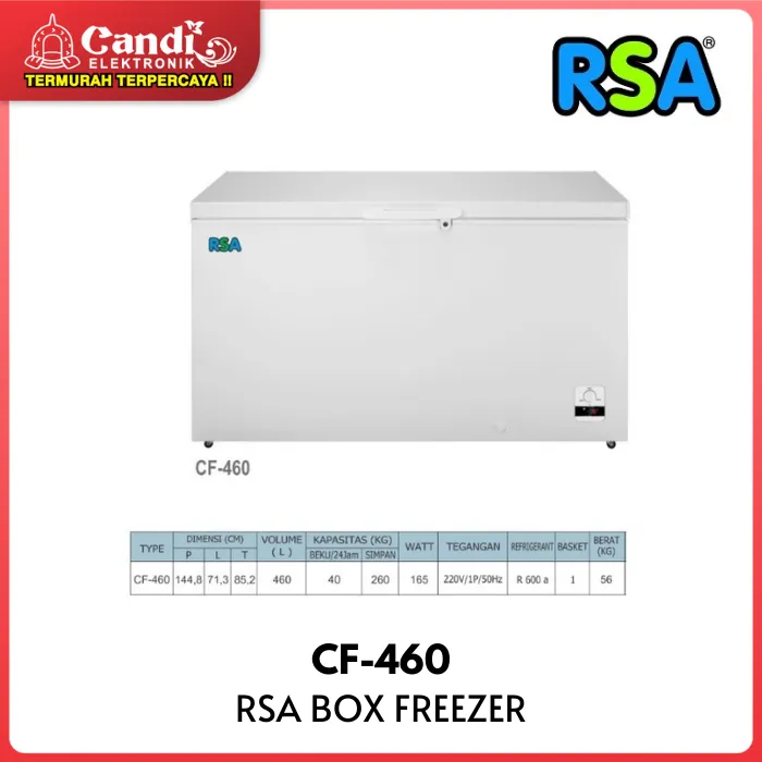 RSA BOX FREEZER CF-460 - Chest Freezer RSA CF460 460 L | Lazada Indonesia