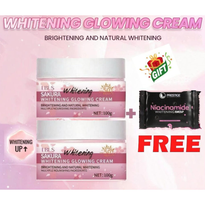 Sakura Whitening Glowing Cream 100g With Sun Protection Value SPF50 PA ...