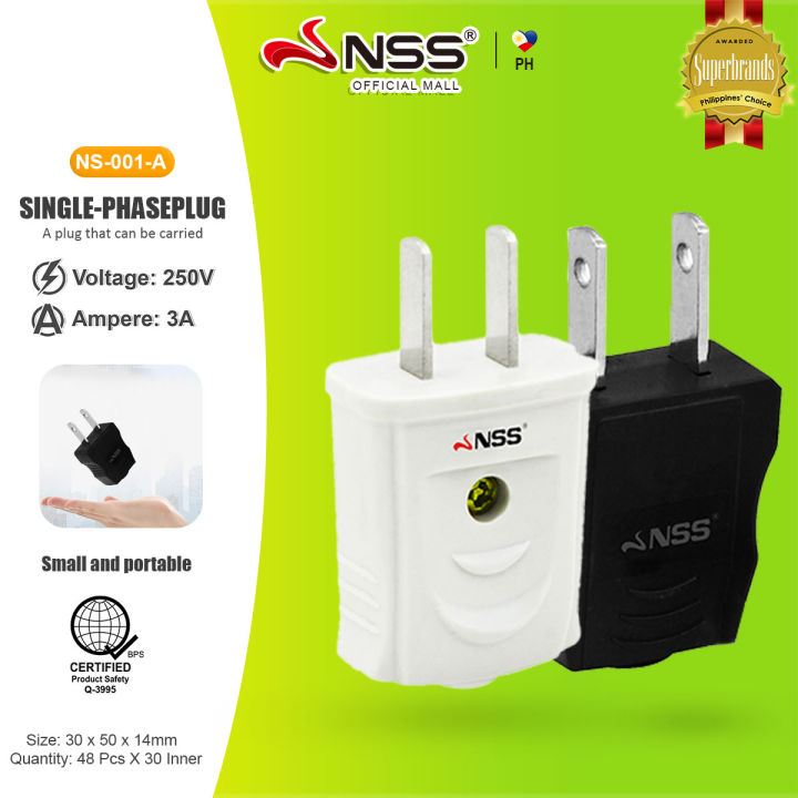 【BPS CERTIFIED】AMASCO Regular Plug 3A 250V PLUG NS-001 | Lazada PH