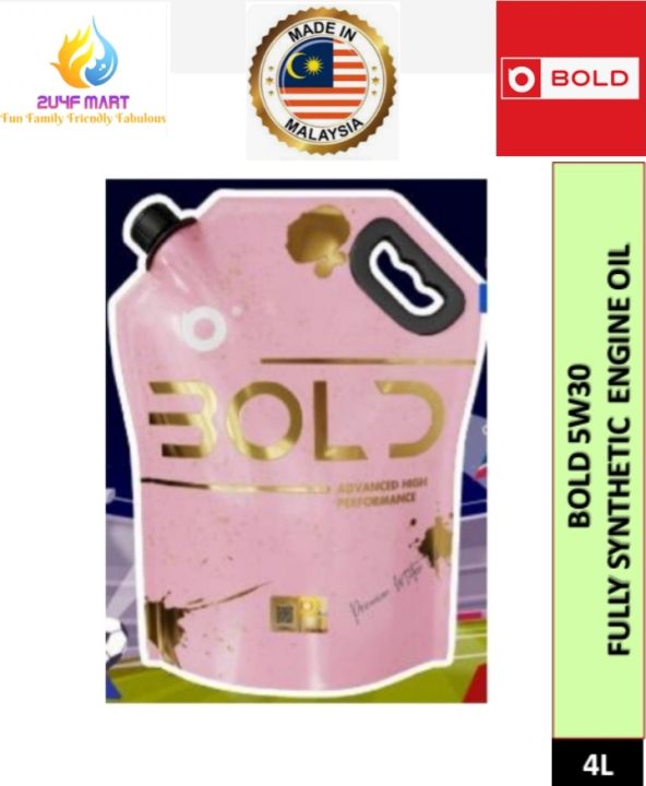Bold 5W30 Fully Synthetic Engine Oil Minyak Hitam Enjin Kereta Bold ...