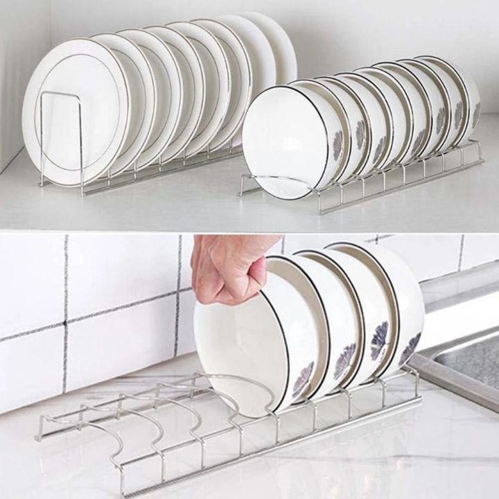 Tableware Drain Rack Bowl Cover Storage Rack Stainless Steel Dish Rack ...