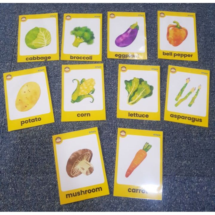 ESL PROPS - 10 Vegetable Flashcards | Lazada PH