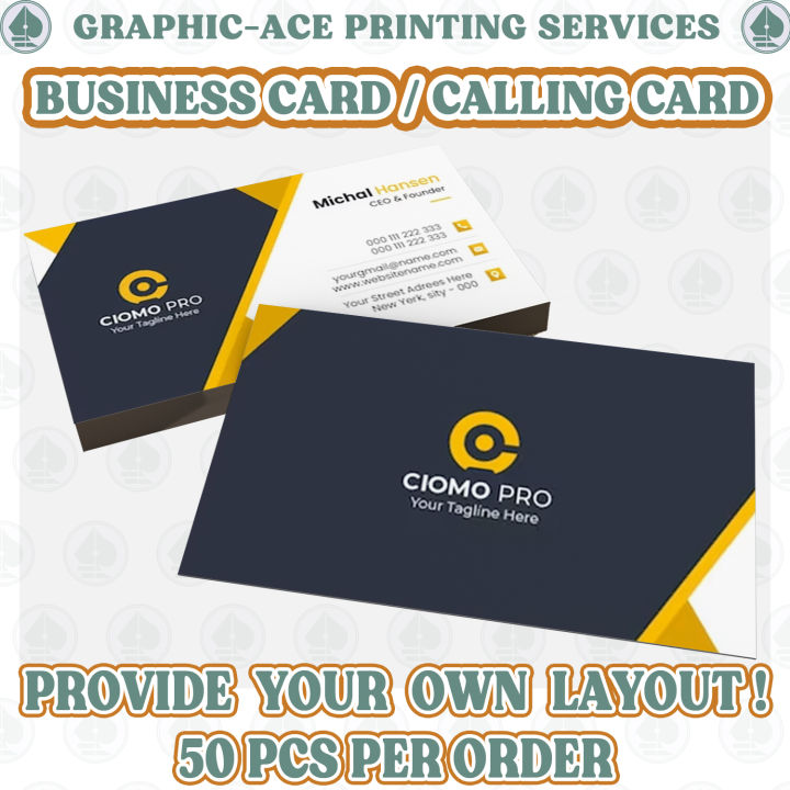 Business Card Calling Card Professional Glossy Output Rounded Corner ...