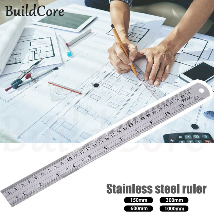 Stainless Steel Ruler w/ Conversion Chart (6" | 12" | 24" | 40 ...