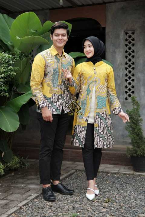 Batik Sepasang Kemeja Dan Tunik Kombinasi New Motif Terbaru / KAIN ...
