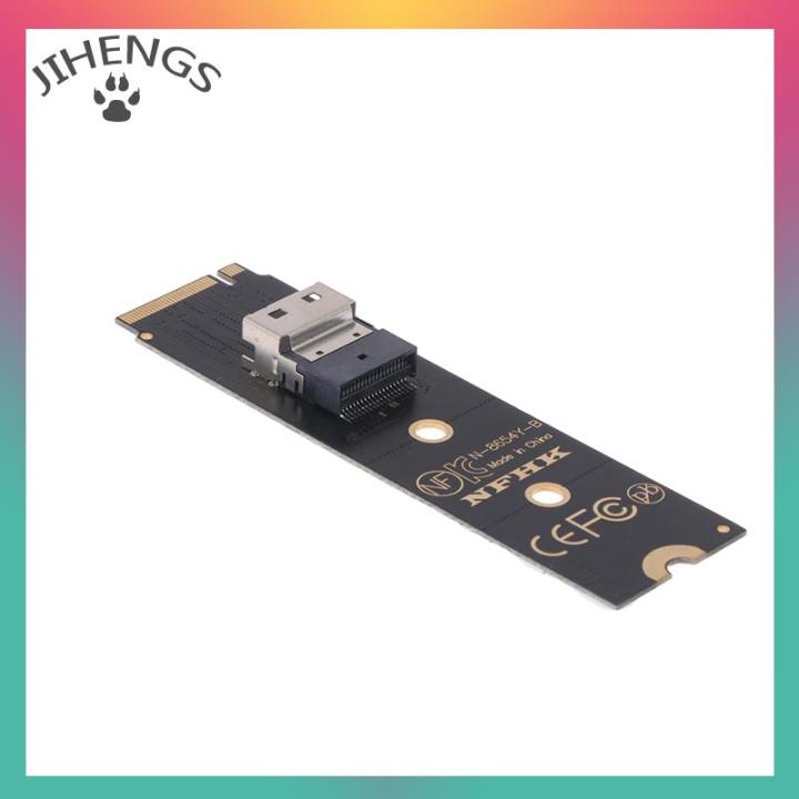 JIHENGS NVMe M.2 NGFF to Slimline SAS Adapter Converter Card For PC ...