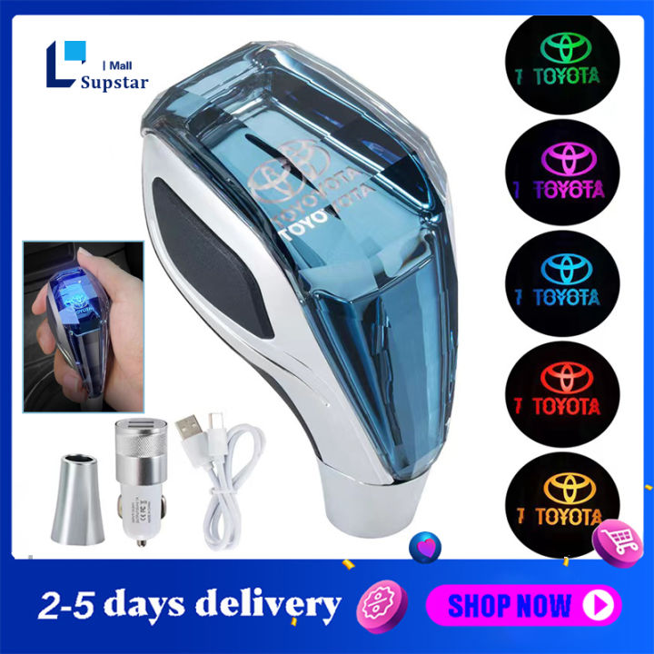 Universal LED Light Colorful Crystal Car Shift Knob Car Gear Stick ...