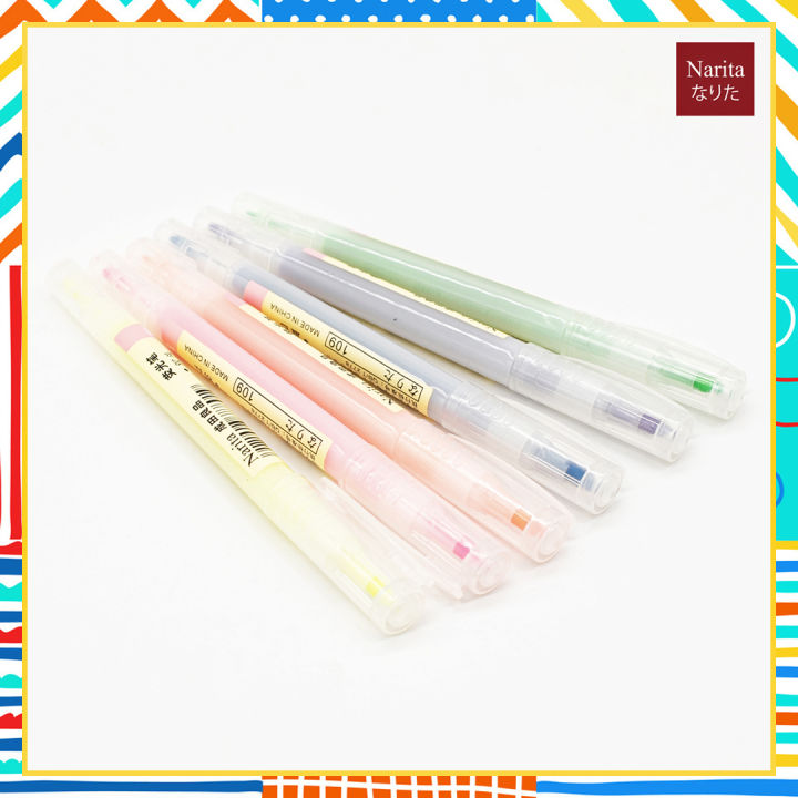 NARITA Hilight pen ปากกาไฮไลท์นาริตะ รุ่น 109-6 แบบ 2 หัว สำหรับเน้น ...