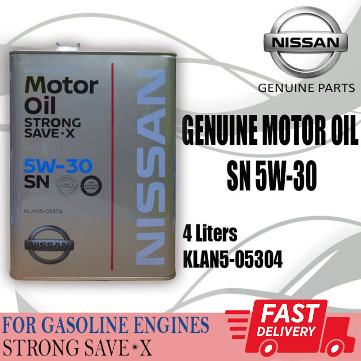 Nissan Oil SN SAE 5W-30 (4 Liters) Strong Save-X For Gasoline Engines ...