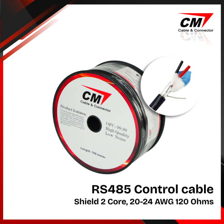 สาย RS485 CM : RS485 Control cable Shield 2 Core, 20-24 AWG 120 Ohms ...
