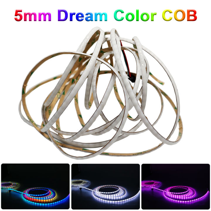 5mm COB LED Strip DC5V WS2812B Full Dream Color Individually ...