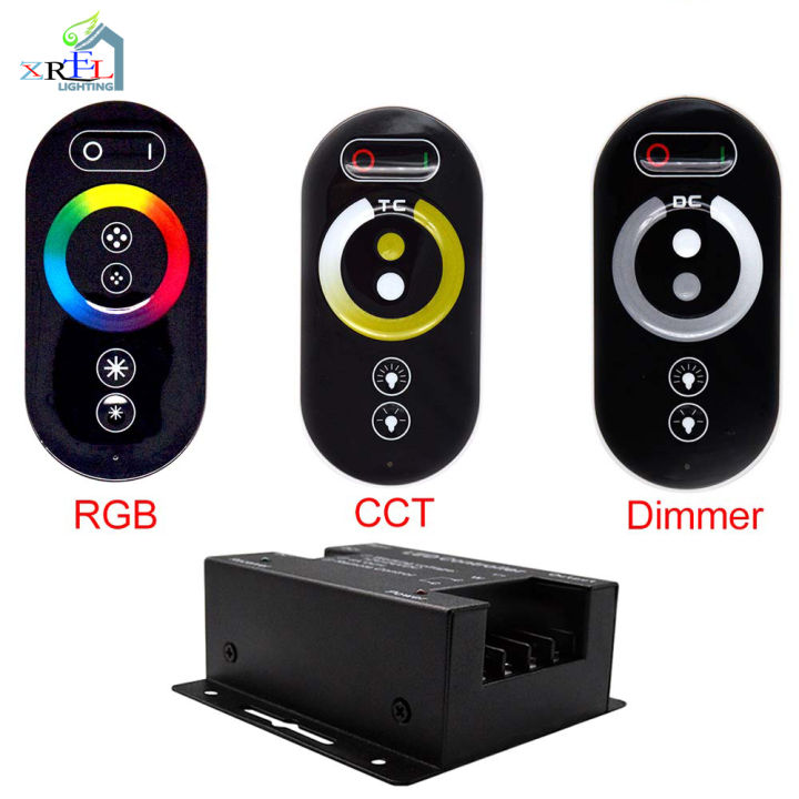 RF 6 Keys Touch Remote Controller DC12-24V 6A/CH PWM RGB CCT DIM Dimmer ...