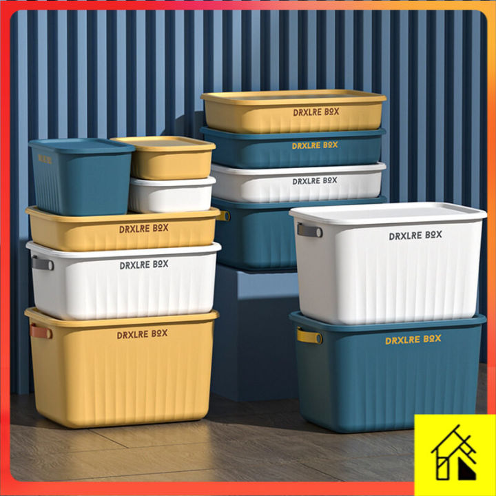 (🇲🇾READY STOCK) Modern Colour Storage Box with Lid / Large Capacity ...
