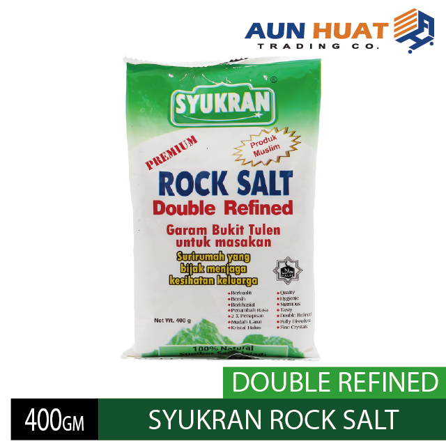 SYUKRAN ROCK SALT 400GM DOUBLEREFINED | Lazada