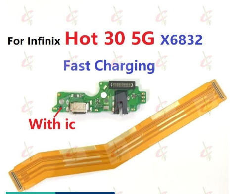 บอร์ดเฟล็กซ์ชาร์จสำหรับ Infinix Hot 30 5G X6832 X6831เมนบอร์ดบอร์ดเฟล็ก ...