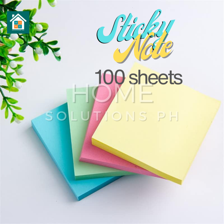 100 sheets Aesthetic Color Personalized Sticky Notes Set | Lazada PH