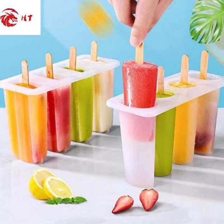 DIY Reusable Ice Cream Popsicle Molder With Stick Ice Tray Popsicle ...