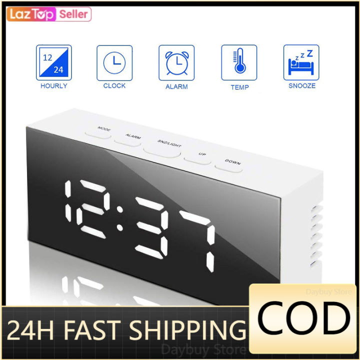 LED Multifunctional Digital Clock for Wall Alarm Clock USB Table Clock ...