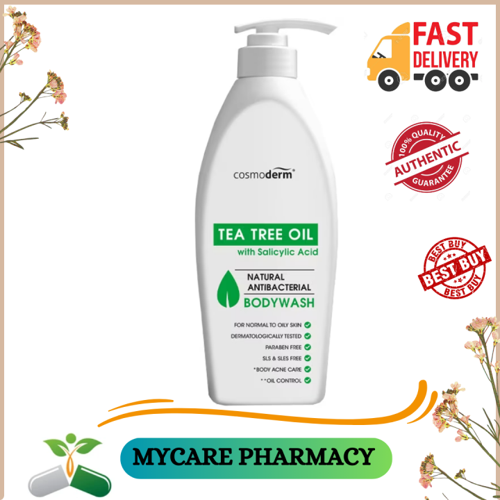 Cosmoderm Tea Tree Oil Shower Gel (500ml) | Lazada