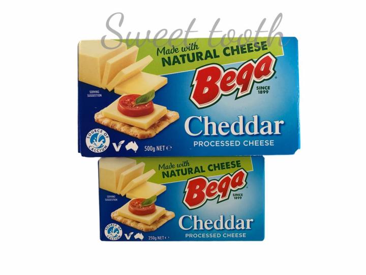 BEGA CHEDDAR PROCESSED CHEESE BLOCK / CHEDDAR CHEESE KETUL 250G , 500G ...