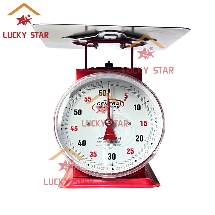 GM-6068 60Kg Flat Kitchen Scale General Master Dail Spring Scale ...