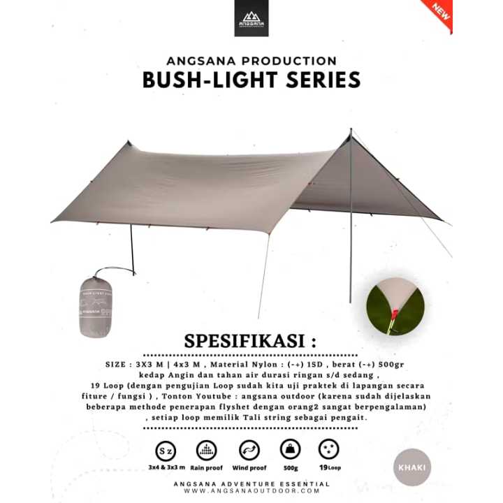 FLY SHEET ANGSANA BUSHLIGHT | Lazada Indonesia