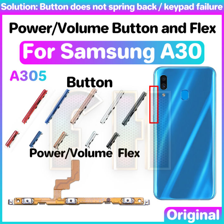 ปุ่มปรับระดับเสียง Flex สำหรับ A30 Samsung Galaxy A305คีย์ด้านข้างเปิด ...