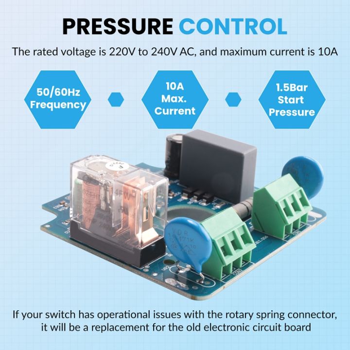 AC220V-240V Water Pump Controller Switch Automatic Pressure Control ...