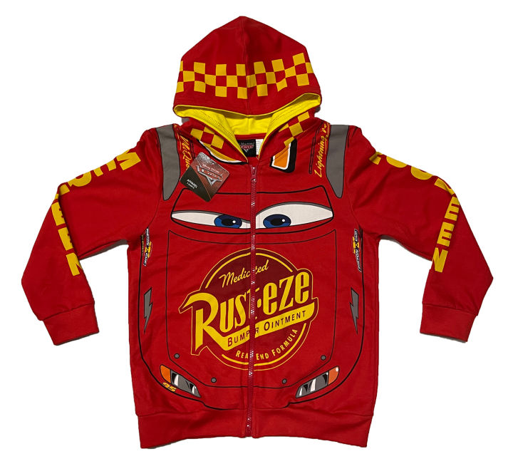 Disney Cars McQueen Top Race Boys Kids Red Long Sleeves Jacket With ...