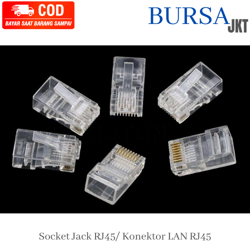 Konektor RJ45 LAN. Connector RJ 45. SATUAN ECERAN | Lazada Indonesia