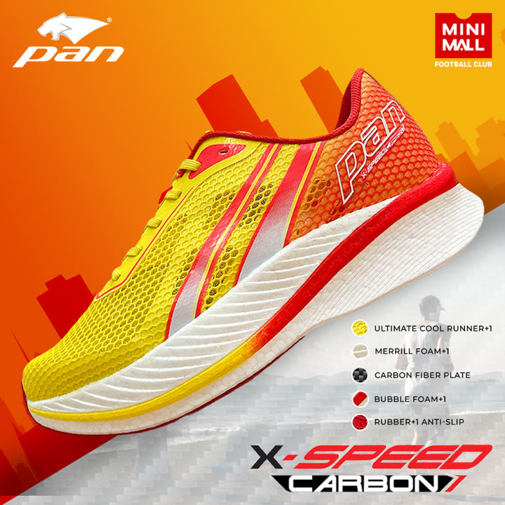 รองเท้าวิ่ง [PAN X-SPEED CARBON PFS6AA] รองเท้าวิ่ง ผ้าตาข่ายน้ำหนักเบา ...