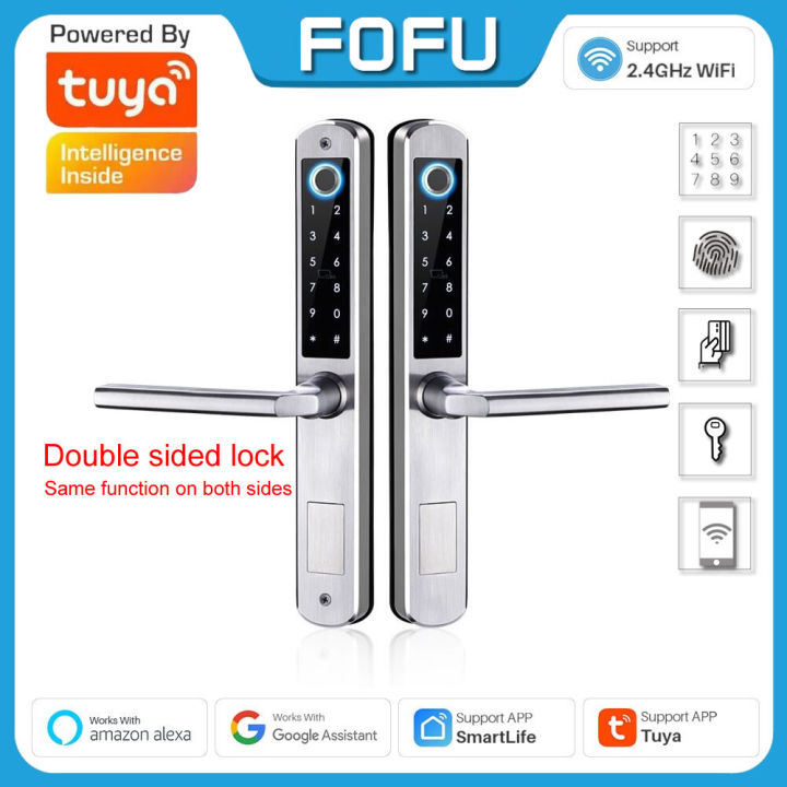 Waterproof Double-sided Gate Lock Fingerprint Lock TUYA SMART APP RFID ...