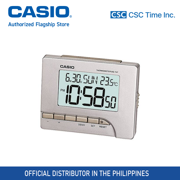 Casio Digital Table Alarm Clock (DQ-747-8DF) Blue | Lazada PH