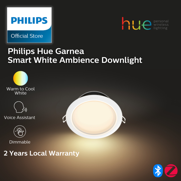 Philips Hue White Ambiance Garnea Smart LED Downlight (125mm/ 150mm ...