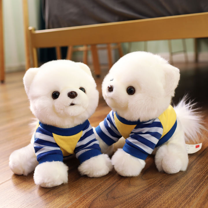 Cute dog Pomeranian doll plush toy simulation teacup dog puppy doll ...