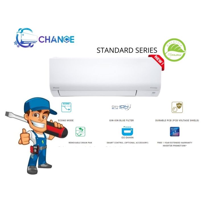 Daikin Wall Mounted Inverter Aircond FTKF Standard Series (2.0HP) Built-in WiFi | Lazada