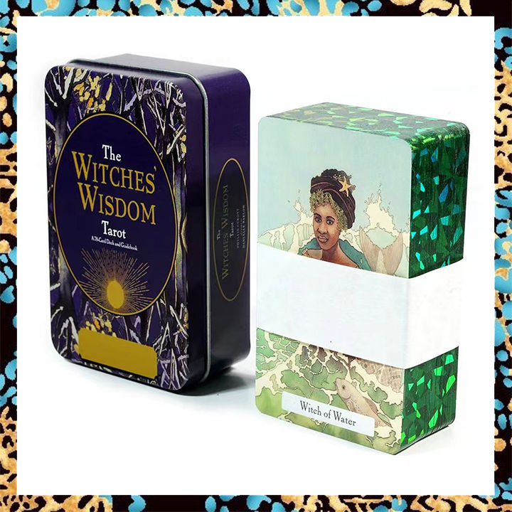 ไพ่ทาโรต์กล่องดีบุก-The Witches Wisdom Tarot Card | พร้อมหนังสือคู่มือกระดาษ | ขนาดพกพา10.3X6ซม ...