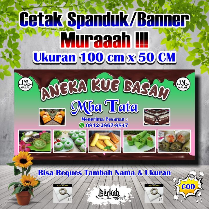 Spanduk Banner Makanan & Aneka Kue Ukuran 100 cm x 50 cm | Lazada Indonesia