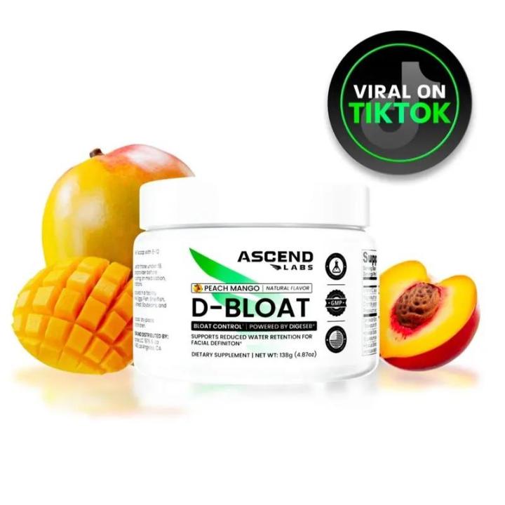 NEW D-BLOAT Daily Debloat Powder - ASCEND LABS - 30 Servings - Natural ...