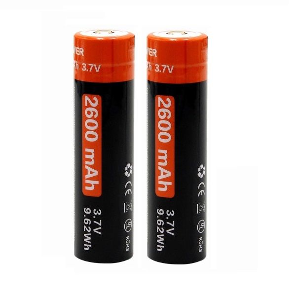 Doublepow 18650 2600mAh USB LSD Li-on Rechargeable Pointed Head Battery ...