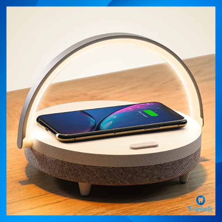 Fashion Design Portable Wireless Charger 4-in-1 with Lamp and Bluetooth ...