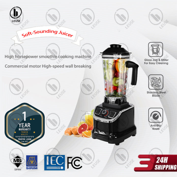 LEUSE Heavy Duty Blender 4500W Fruit Juicer Food Ice Crusher ...